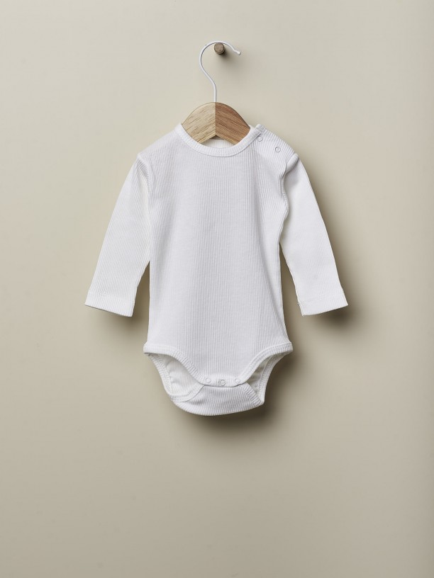 Long-sleeved cotton bodysuit | SWEET NIGHT - V24.11616E.90 | Wedoble